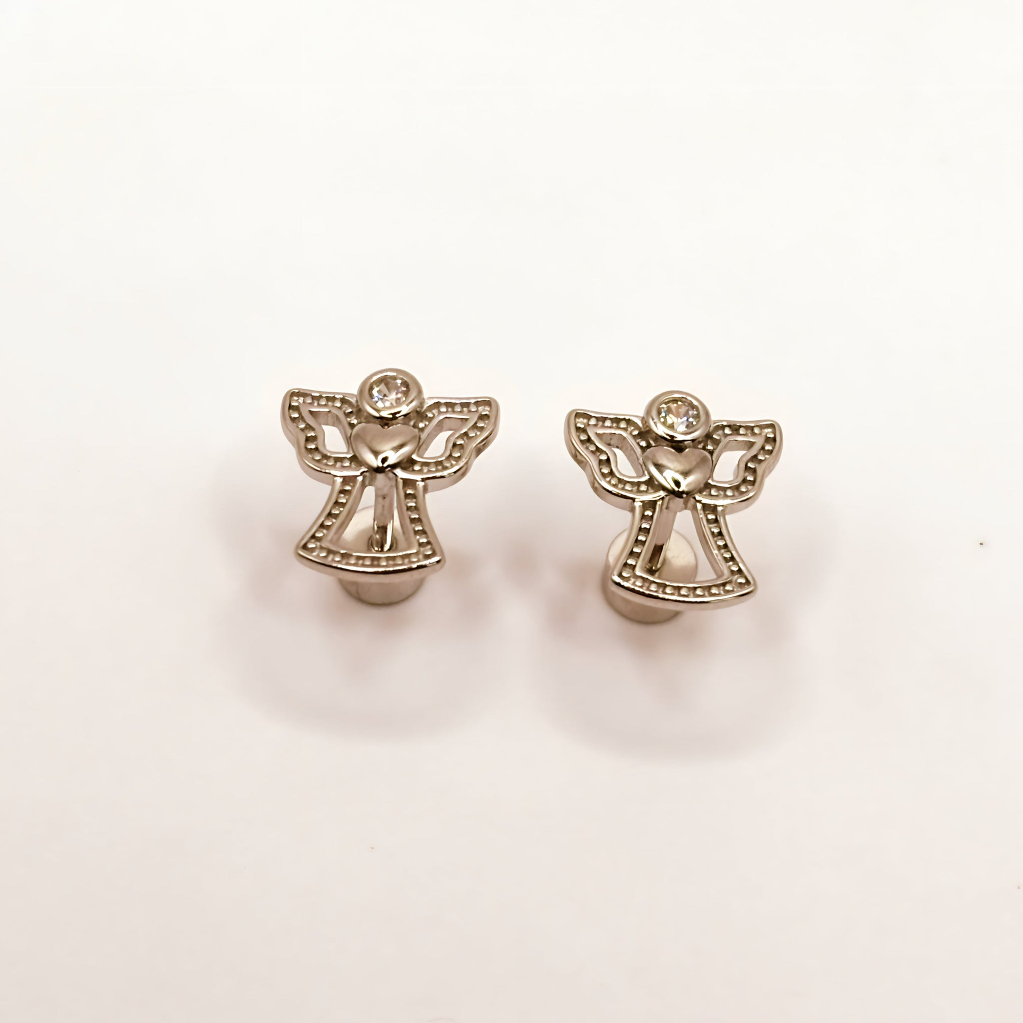 Aro de Angel de la Guarda con Circones Transparentes de Plata 925